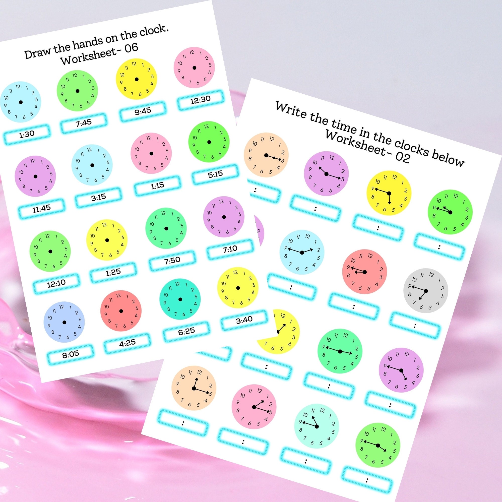 Telling Time Printable, Kids Worksheet, What Time It Is, Let's Tell ...