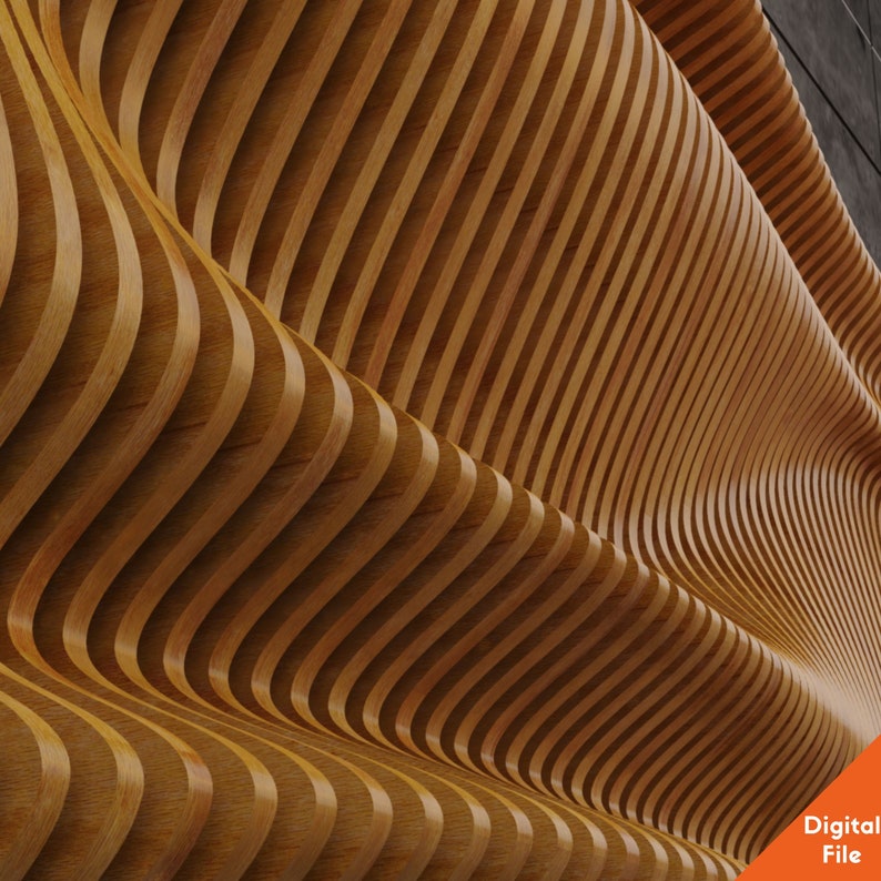 Parametric Wave Wall Art Decor Panel CNC Files for Cutting - Etsy
