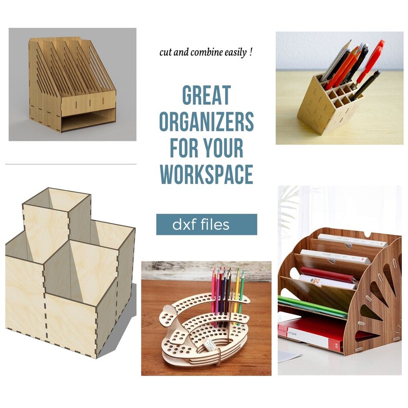 Organizer Laser Cut Files, Wooden Desktop Organizer, Storage Box, Desk ...