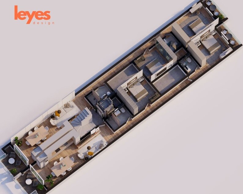 3D Plan, 2D to 3D Plan, Photorealistic Rendering, Plan Visualization ...