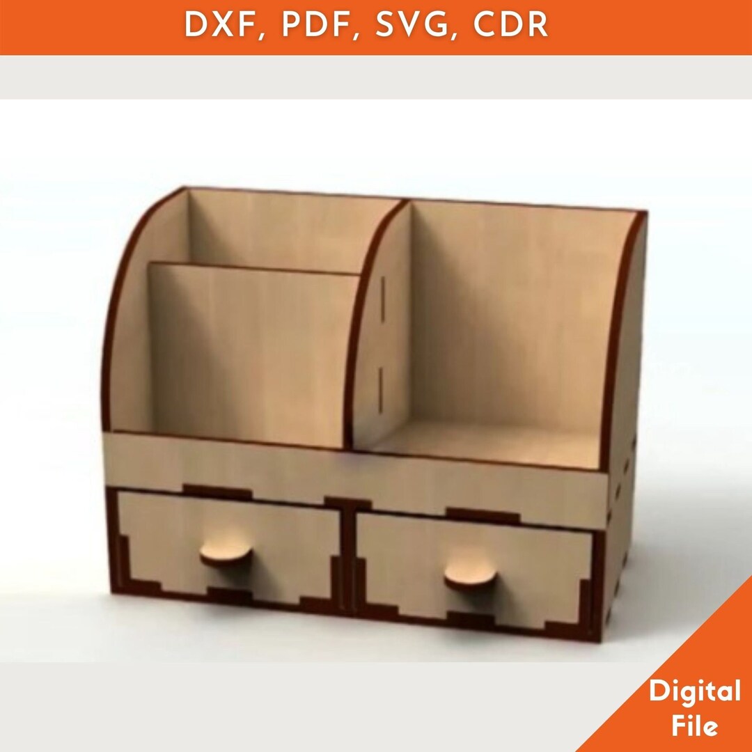 Make-up Organizer, Office Organizer, Desk Organizer, Digital File Cnc ...