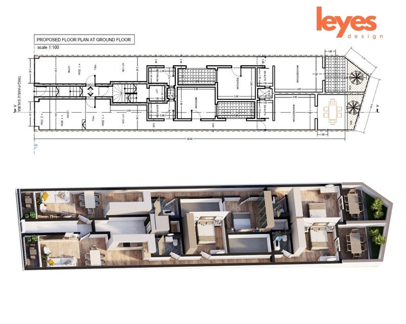 3D Plan, 2D to 3D Plan, Photorealistic Rendering, Plan Visualization ...