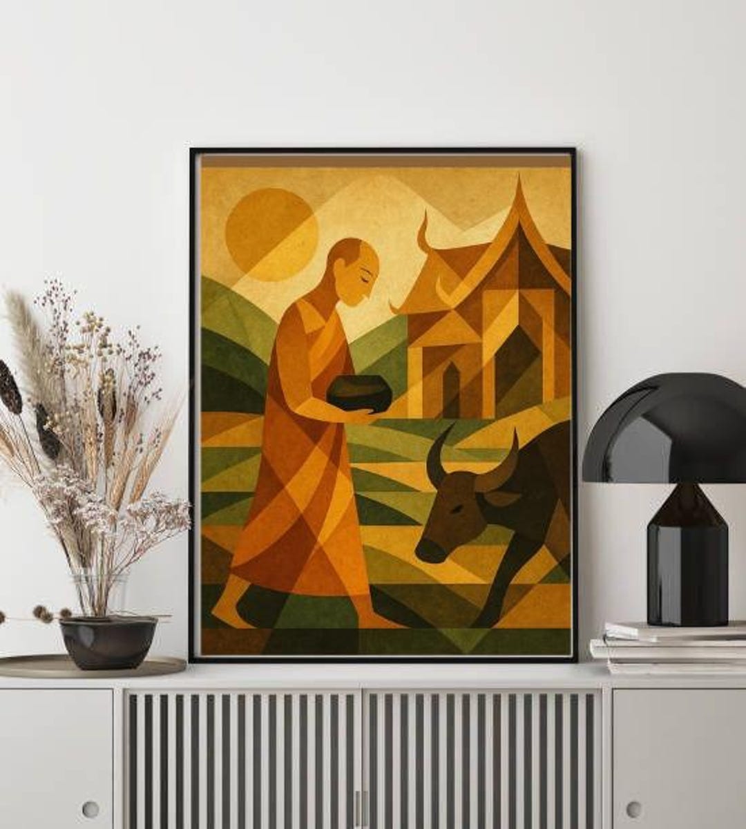 Printablethai Cubist Village Wall Art – Set of 6 Digital Prints ...