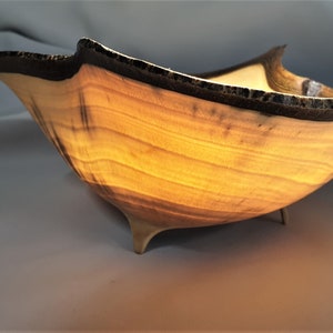 Live Edge Walnut Wavy Bowl, Naturally Deformed, Legged - Etsy