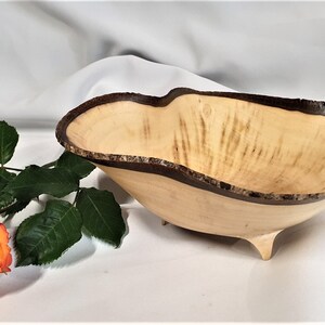 Live Edge Walnut Wavy Bowl, Naturally Deformed, Legged - Etsy