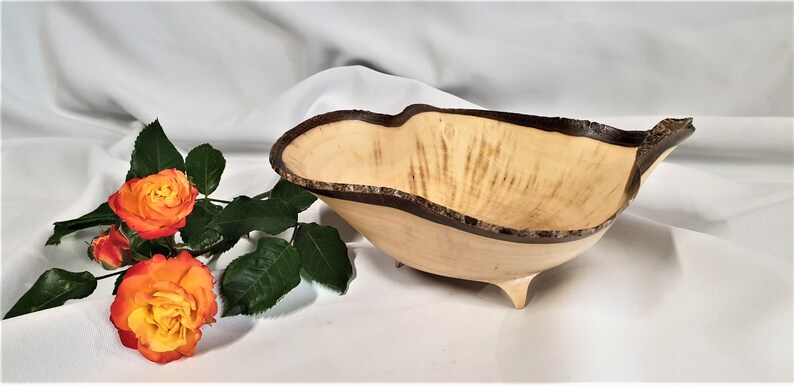 Live Edge Walnut Wavy Bowl, Naturally Deformed, Legged - Etsy