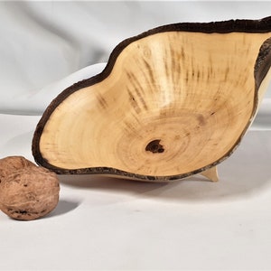 Live Edge Walnut Wavy Bowl, Naturally Deformed, Legged - Etsy