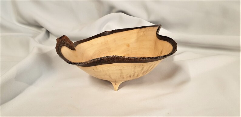 Live Edge Walnut Wavy Bowl, Naturally Deformed, Legged - Etsy