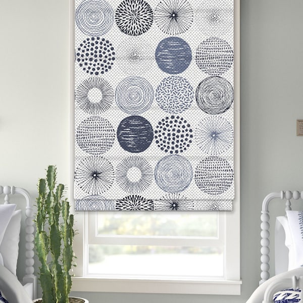 Custom Made Contemporary Art Abstract Print Cordless Window Roller ...