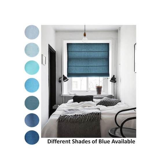 Custom Made Blue Hue Window Roman Shade Thick and See Though - Etsy