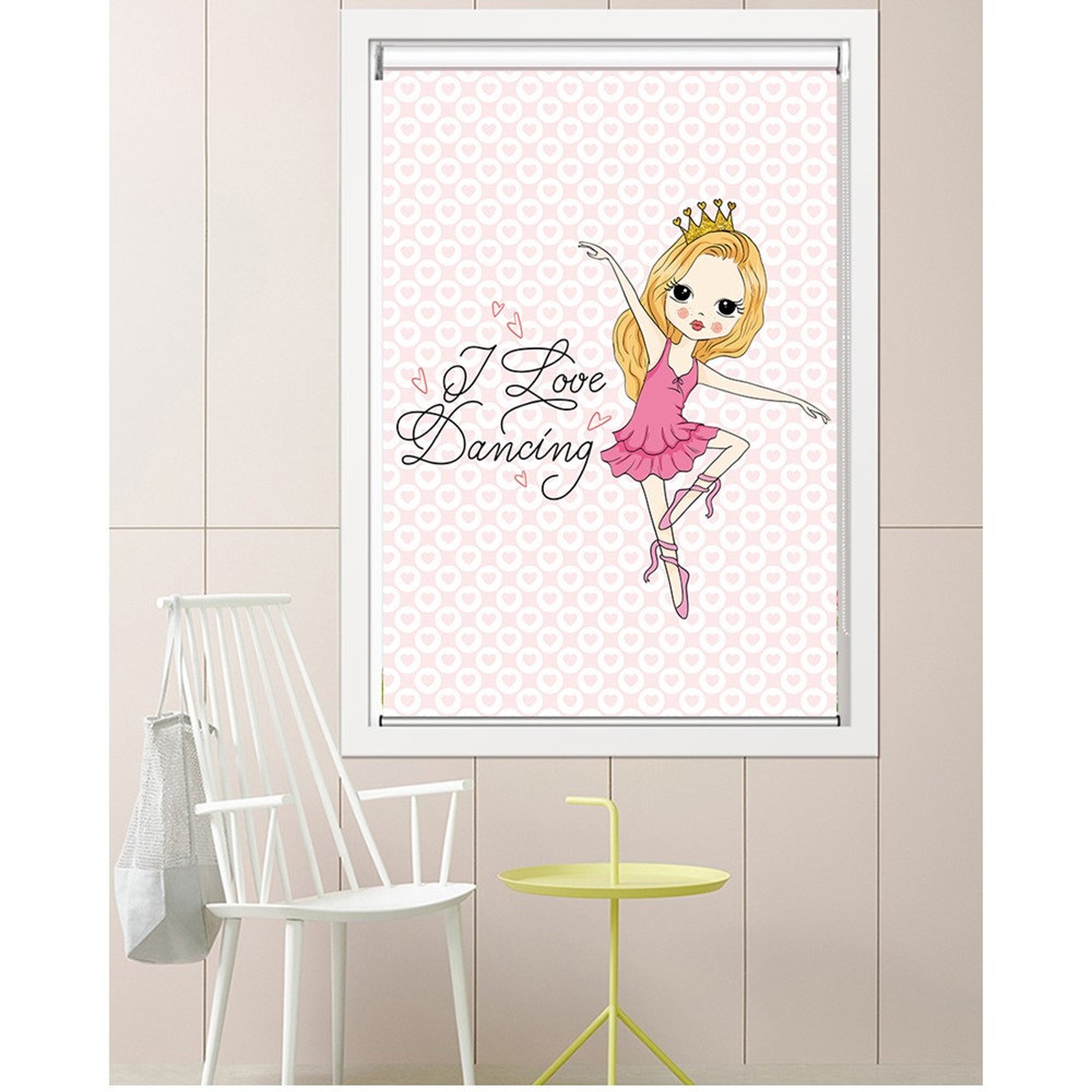 Custom Made Nursery Room Kids Ballerina Dancing Happy Girl Cordless ...