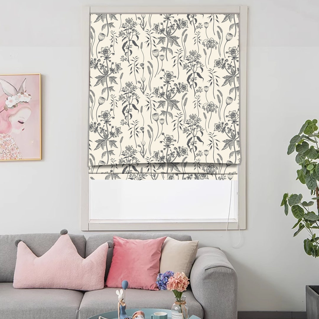 Custom Made Imperial Garden Sage Window Roman Shade Curtain or Matching ...