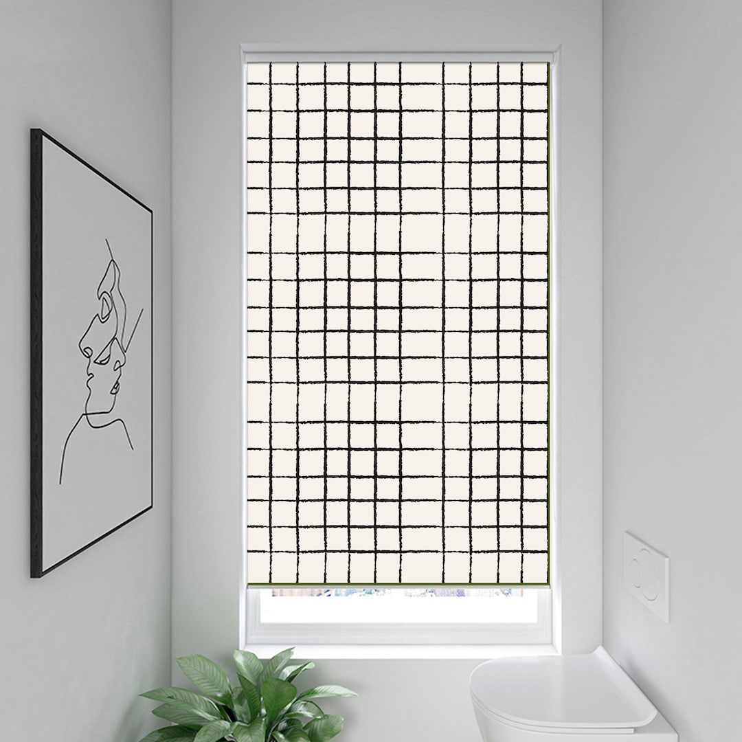 Custom Made Window Shade, Contemporary Cross Stripes Roller Shade ...