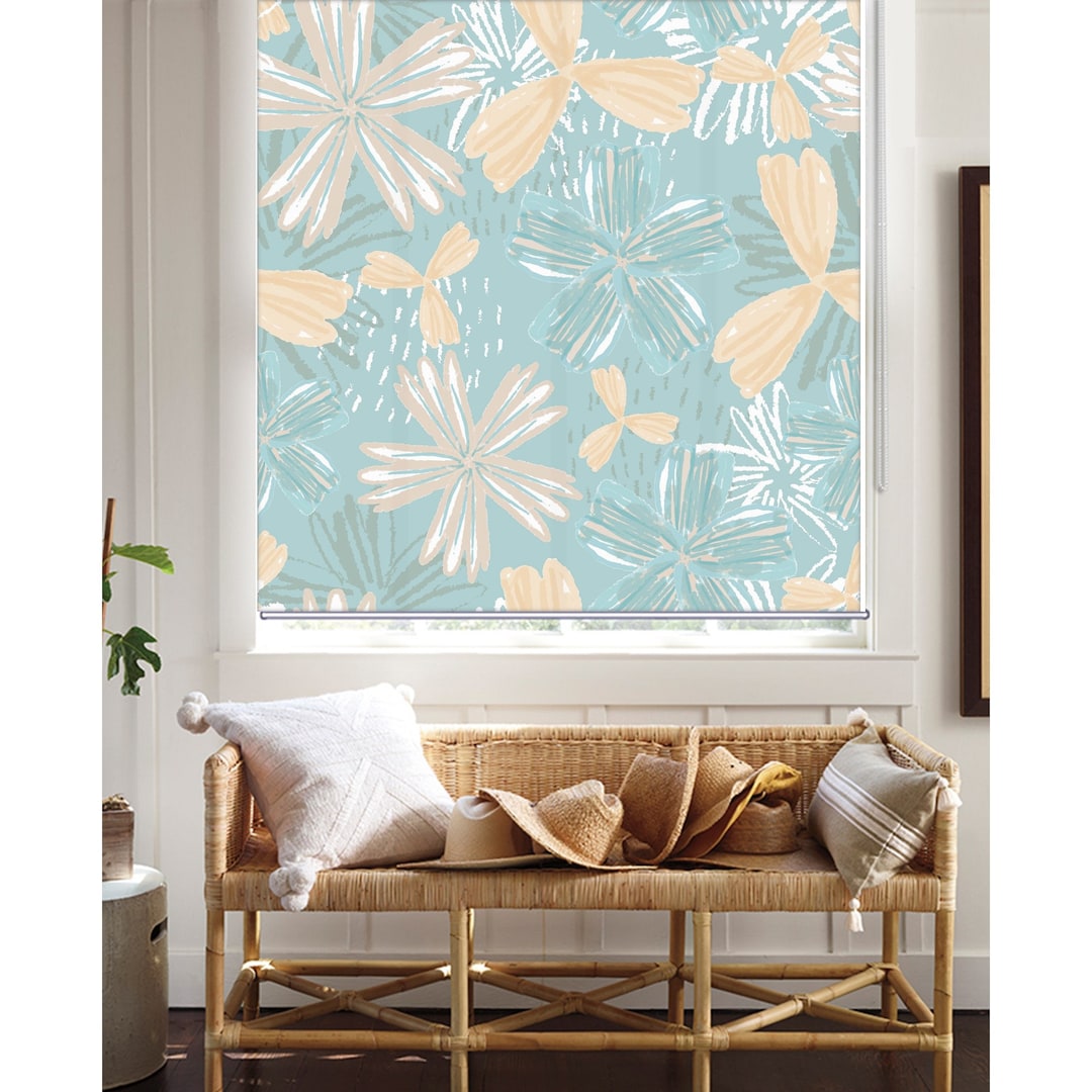 Custom Made Window Shade, Botanical Garden Flora Print Roller Shade ...