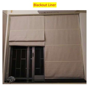Custom Made Light Dark Charcoal Gray Upholstery Linen Window Roman ...
