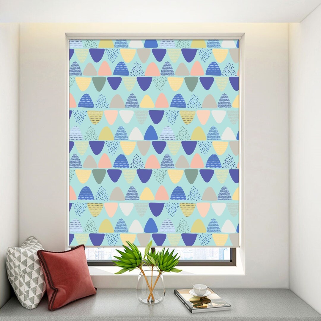 Custom Made Window Roller Shade, Pastel Nursery Pattern, Window Roman ...