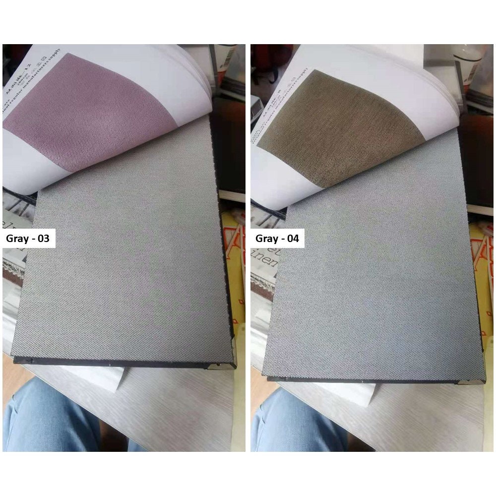 Custom Made Light Dark Charcoal Gray Upholstery Linen Window Roman ...