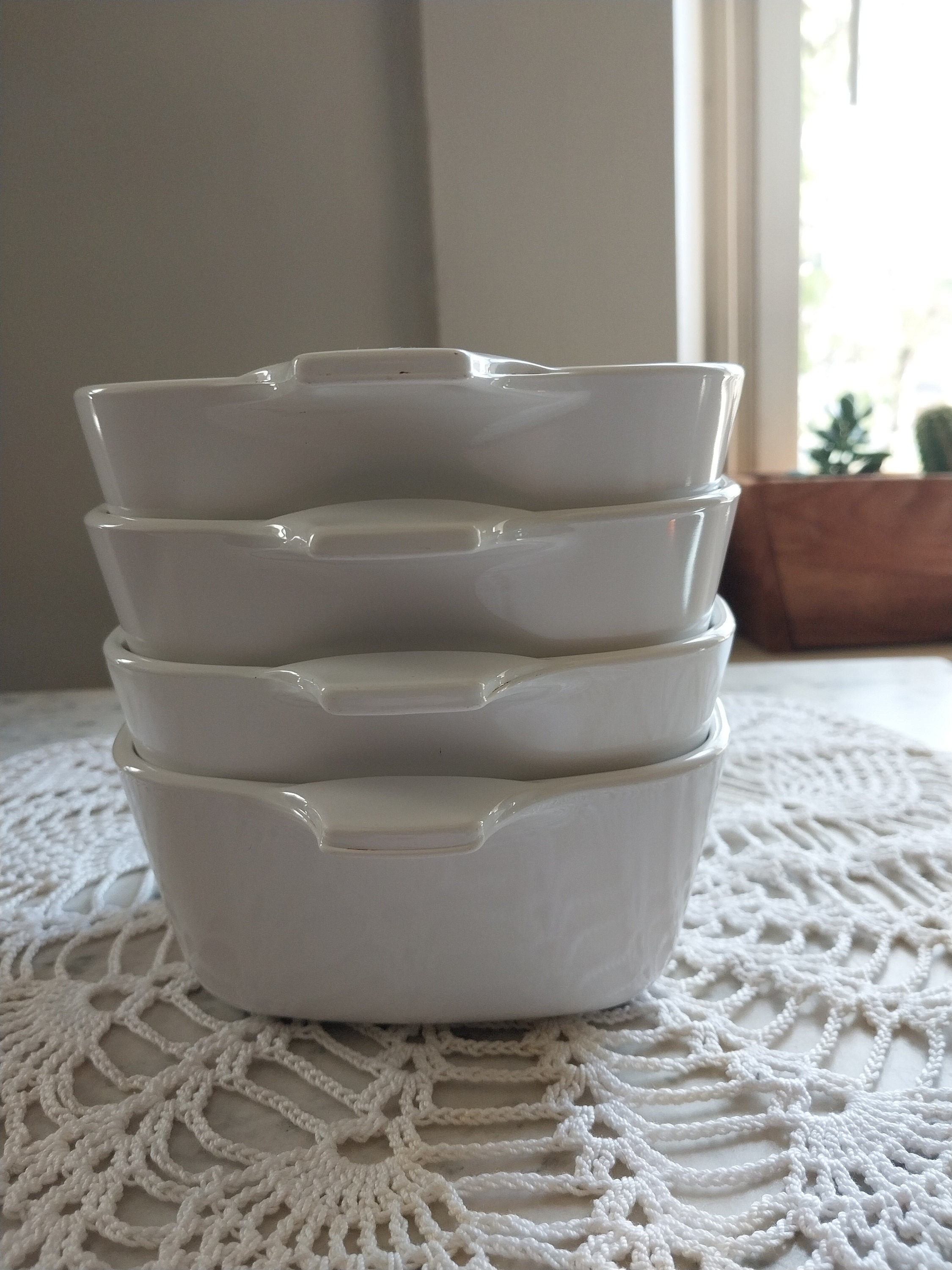 Vintage Blue Cornflower Corningware Set of 4 Individual Size Casserole ...