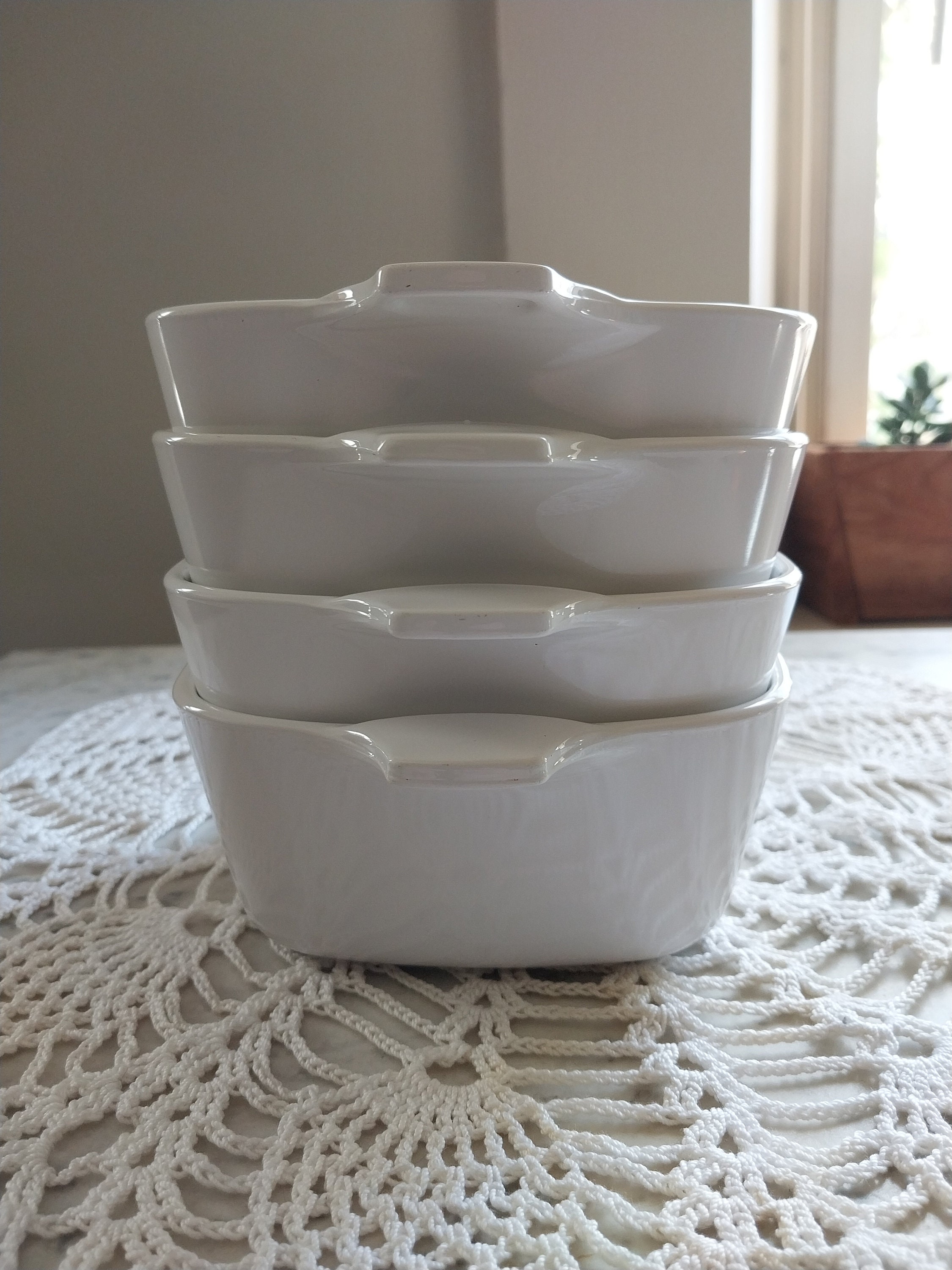 Vintage Blue Cornflower Corningware Set of 4 Individual Size Casserole ...