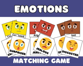 Emotions Game Cards Emotions Printable Counseling Activity Therapy ...