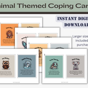 Healthy Coping Skills Coping Skills for Kids School Counseling Animal ...