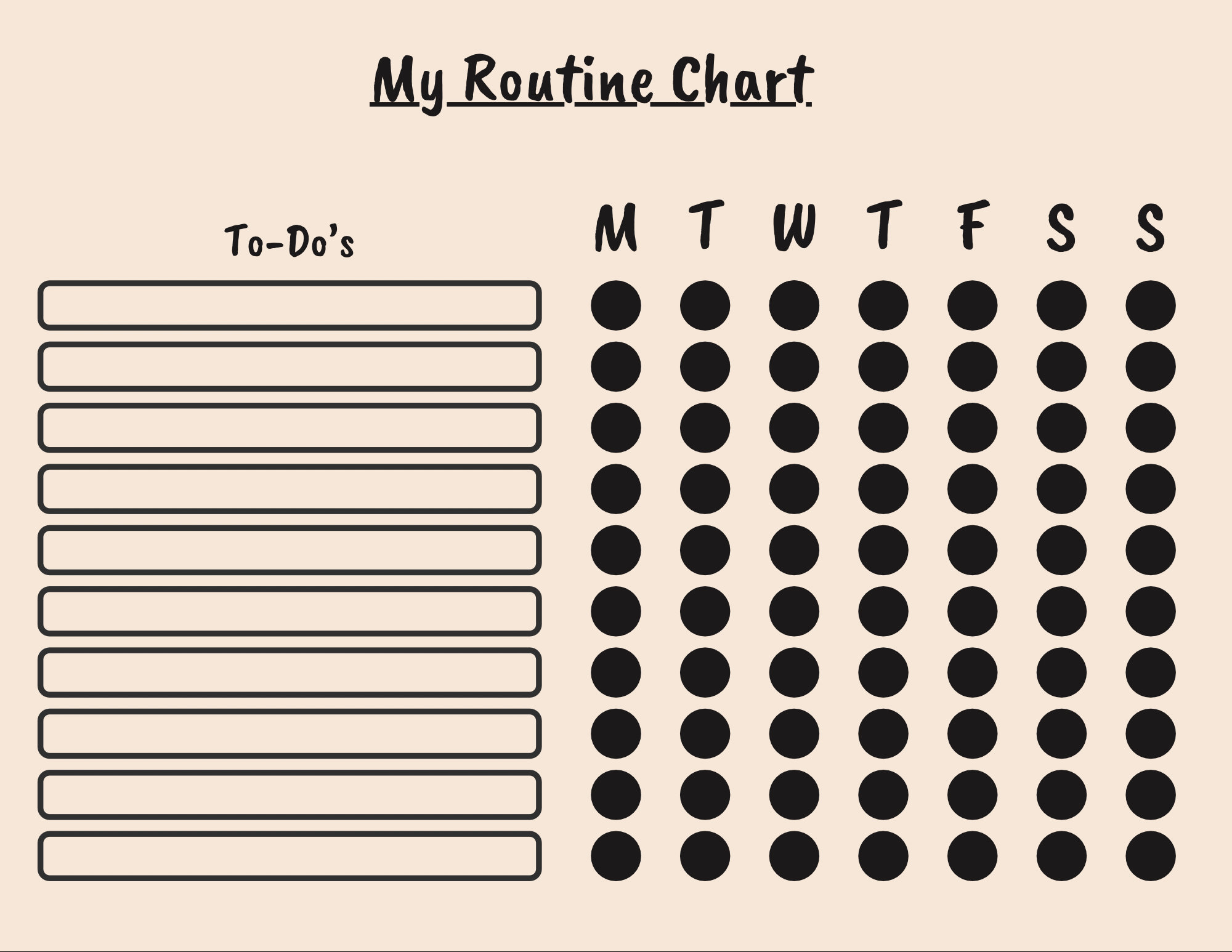 Routine Chart Childrens Routine Chart Printable Routine Chart Daily ...