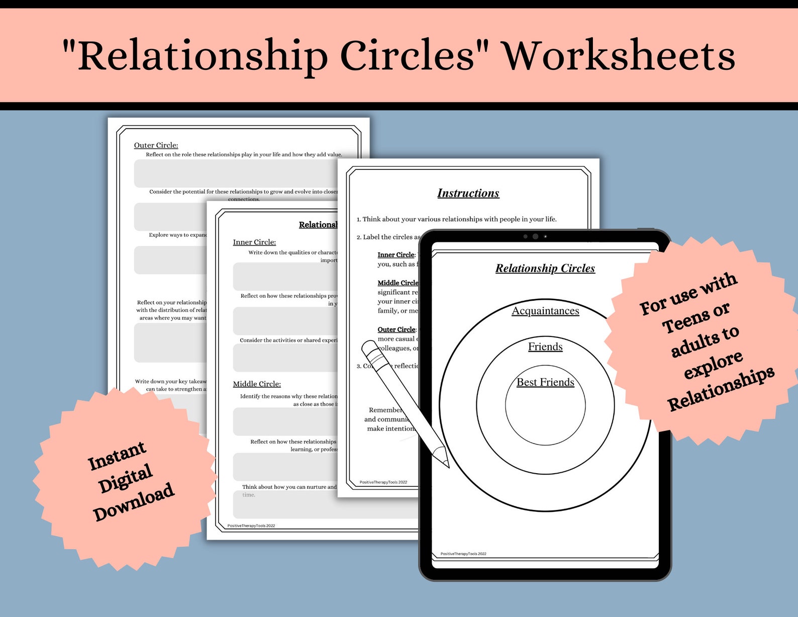 Relationship Worksheet Printable Relationship Worksheet Healthy ...