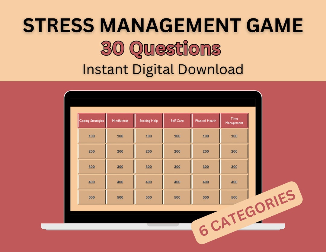 Stress Management Coping Skills Therapy Game Counseling Game Virtual ...