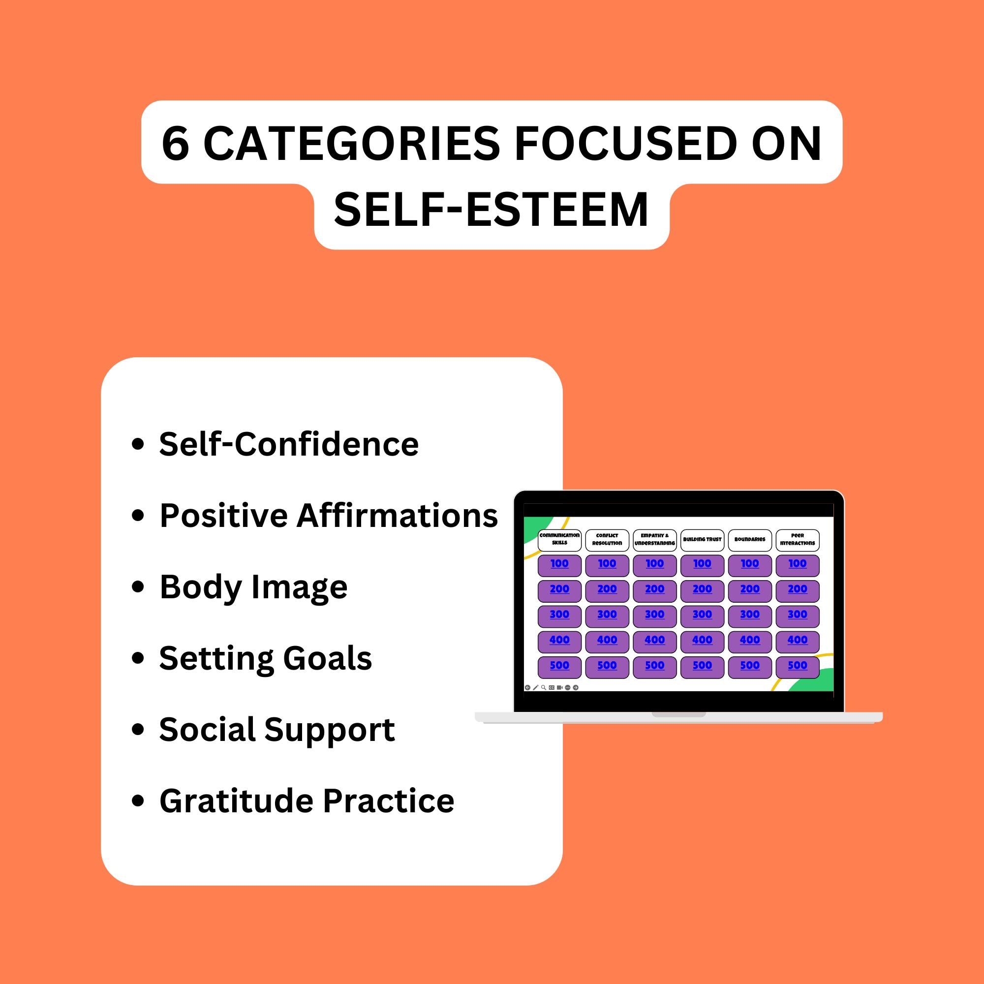 Self Esteem Boost Coping Skills Therapy Game Counseling Game Virtual ...