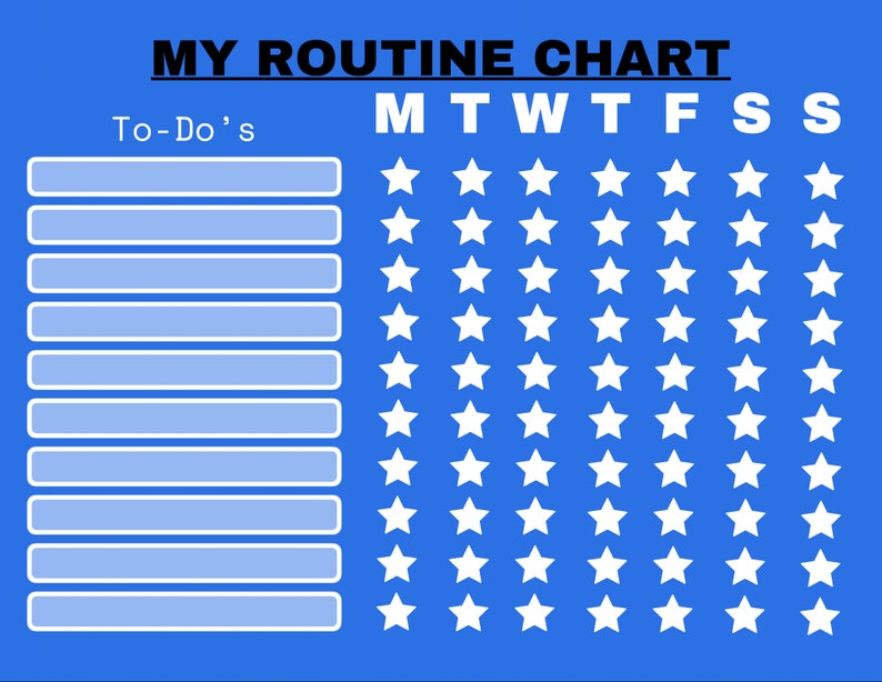 Routine Chart | Children’s Routine Chart | Printable Routine Chart ...