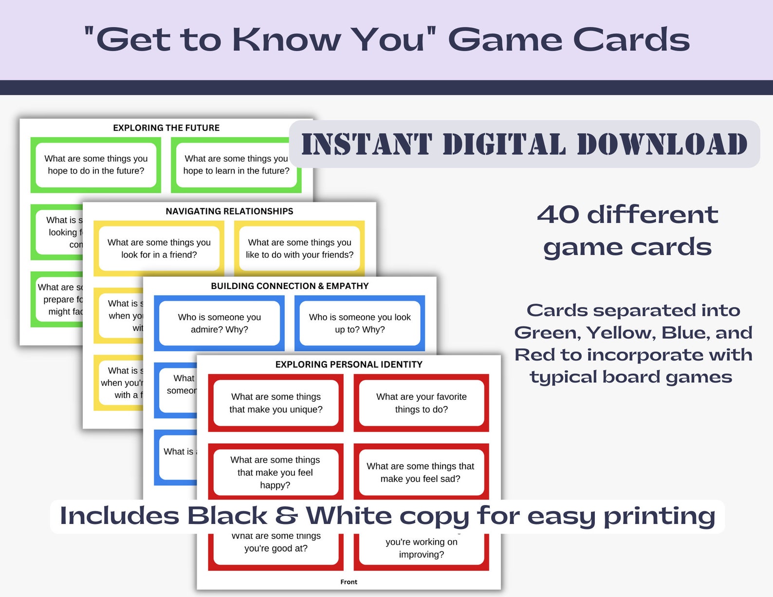 Emotions Game Cards Emotions Printable Counseling Activity Therapy ...