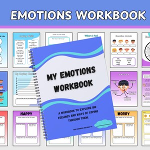 Emotions Workbook Coping Skills Worksheets Childrens Emotions Workbook ...