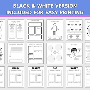 Emotions Workbook Coping Skills Worksheets Childrens Emotions Workbook ...