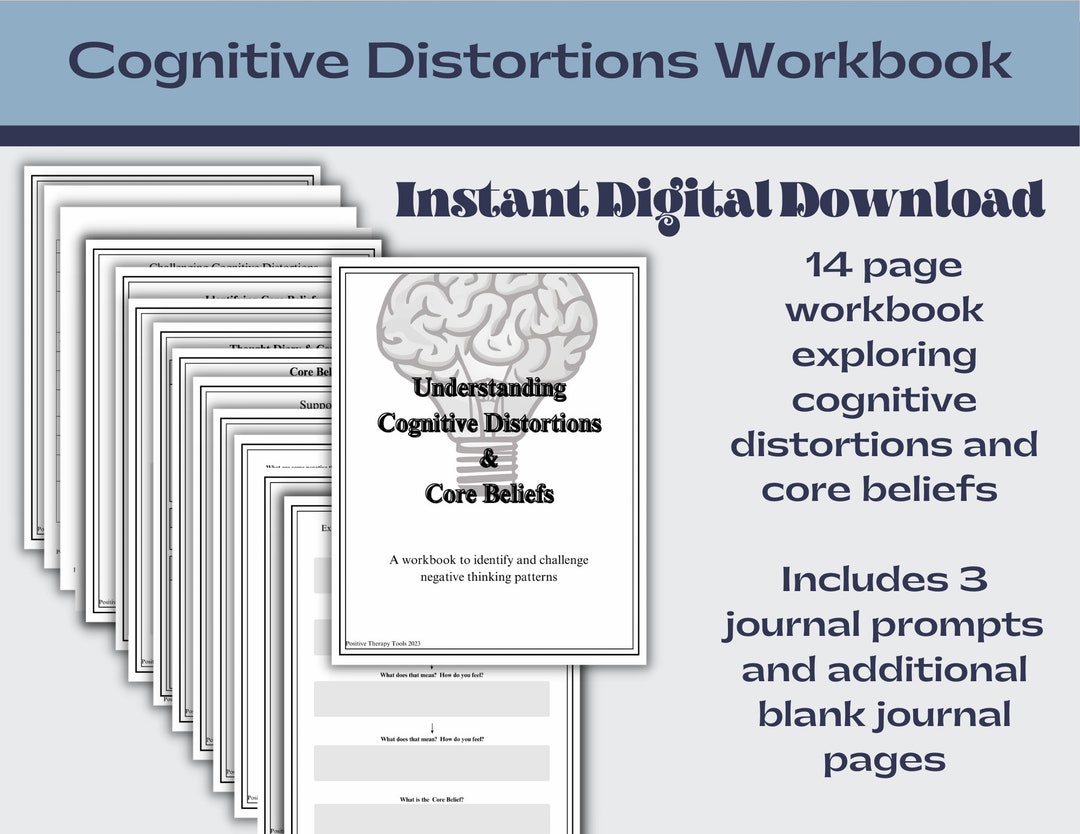 Counseling Worksheets Counseling Workbook Cognitive Therapy - Etsy
