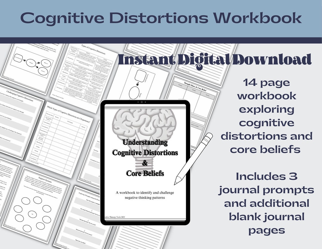 Counseling Worksheets Counseling Workbook Cognitive Therapy Worksheets ...