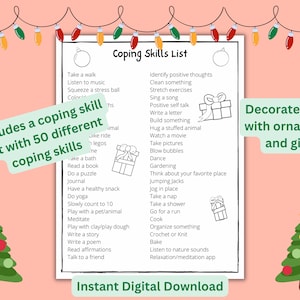 Holiday Print | Coping Skills Worksheet | Coping Skills Tree ...