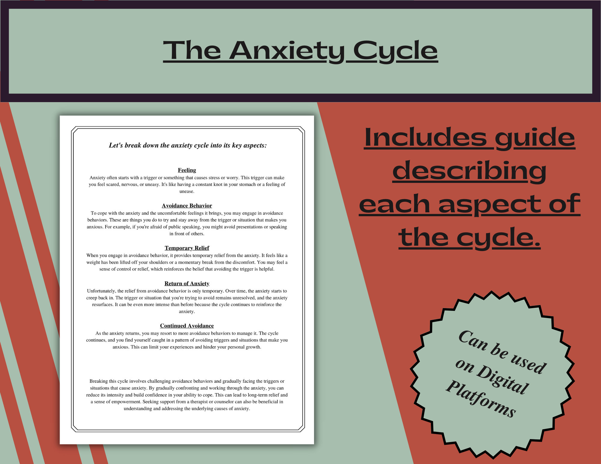 Anxiety Cycle | Coping Skills | Anxiety | Health Coping Skills ...