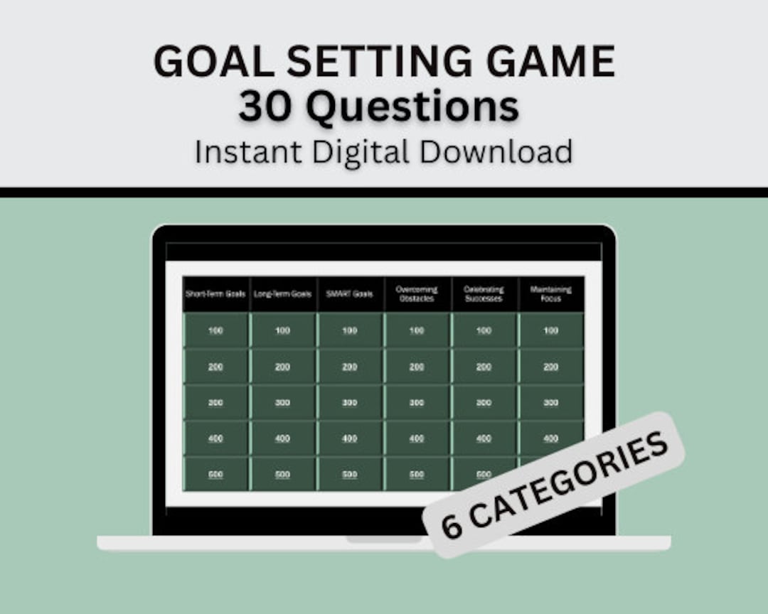 Goal Setting Coping Skills Therapy Game Counseling Game Virtual Game ...