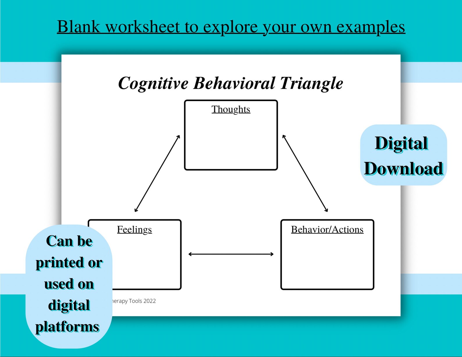 Cognitive Behavioral Triangle Emotion Worksheet Behavior Worksheet ...