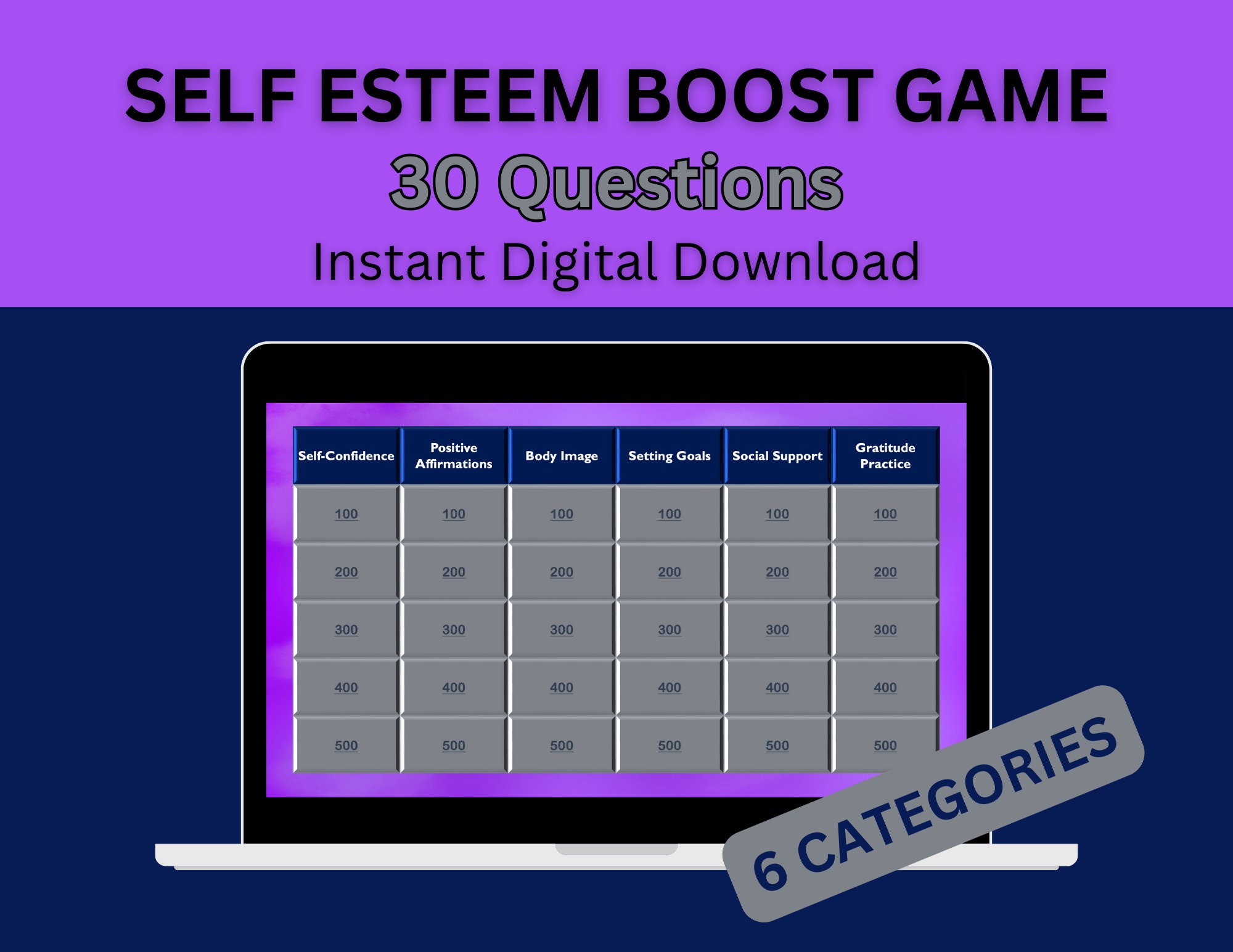 Self Esteem Boost Coping Skills Therapy Game Counseling Game Virtual ...
