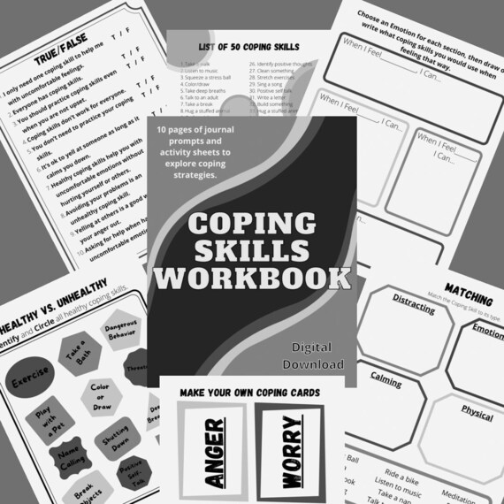 Coping Skills Workbook | Etsy