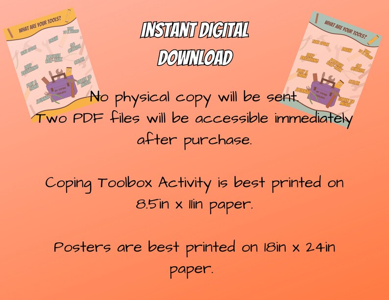 Coping Skills Toolbox Poster School Counseling Therapy - Etsy