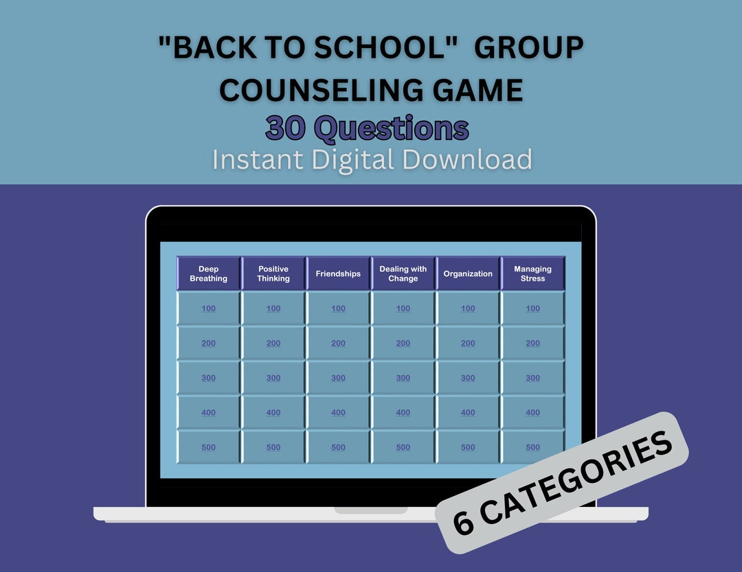 Coping Skills Game Therapy Game Counseling Game Virtual Game Group ...