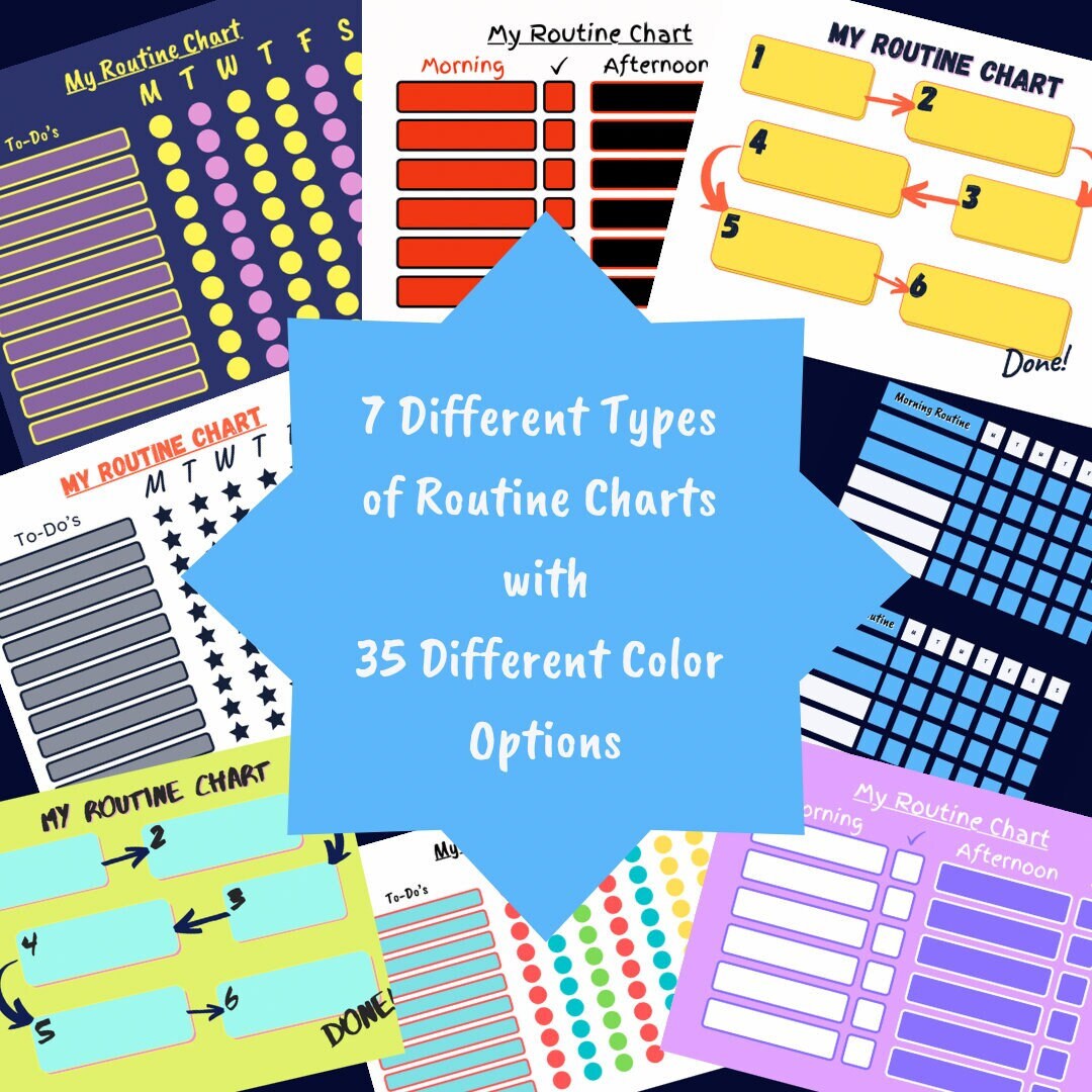 Routine Chart | Children’s Routine Chart | Printable Routine Chart ...