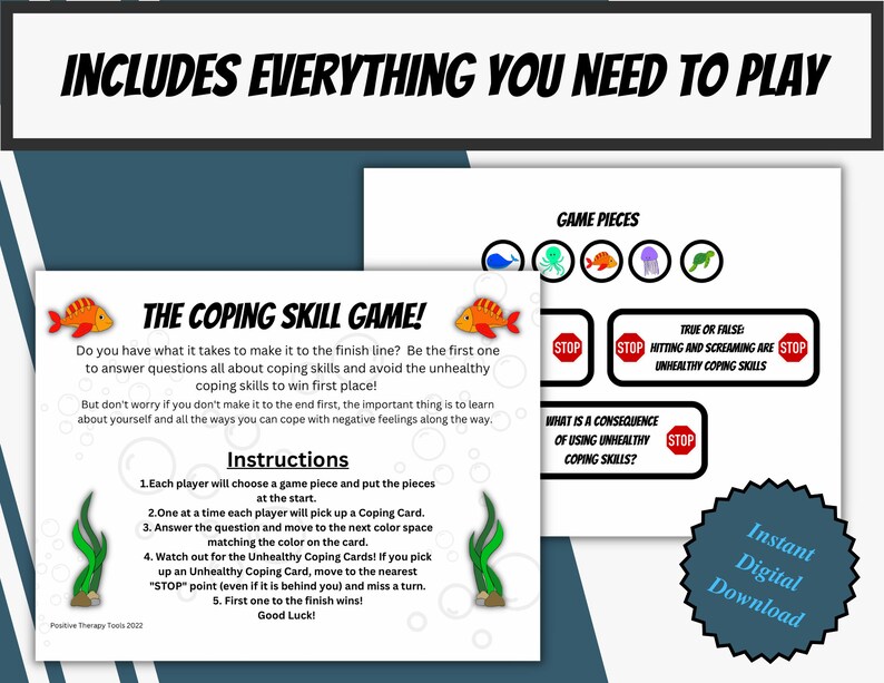 Coping Skill Game | Emotions Game | Counseling Game for Kids - Etsy
