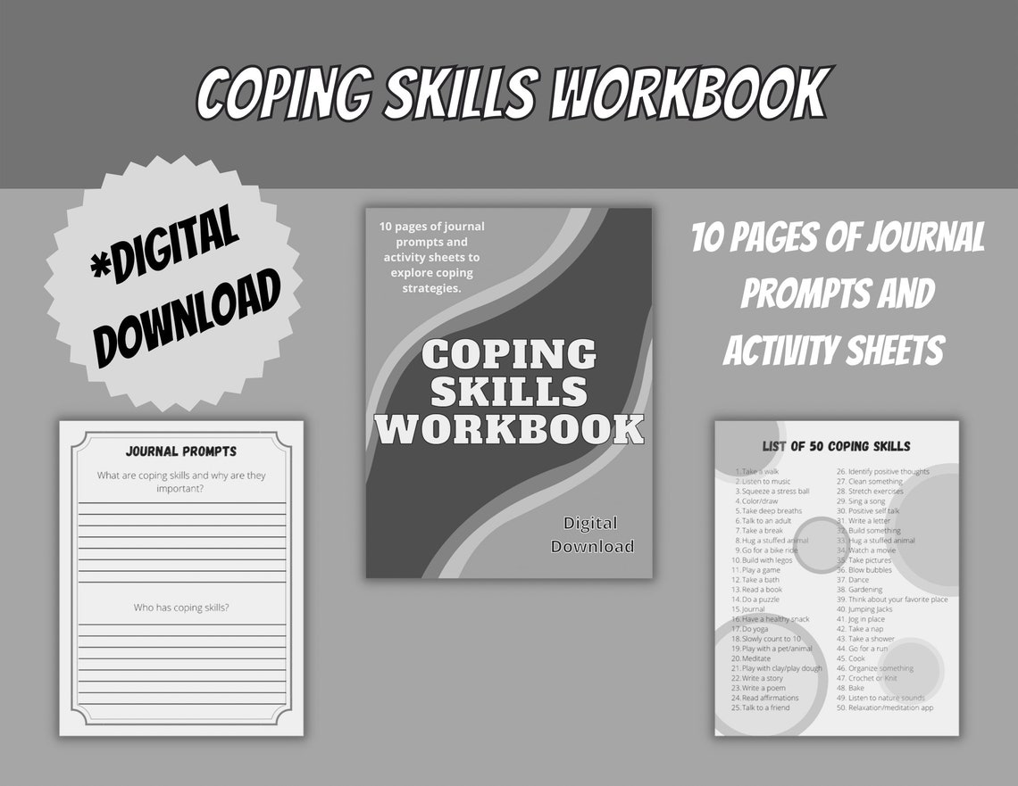 Coping Skills Workbook - Etsy