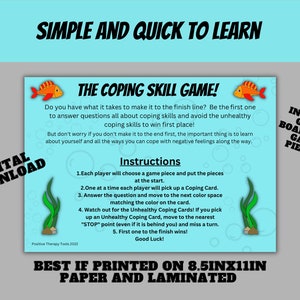 Coping Skill Game Emotions Game Counseling Game for Kids Therapy ...