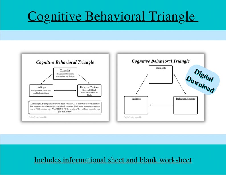 Cognitive Behavioral Triangle Emotion Worksheet Behavior Worksheet ...