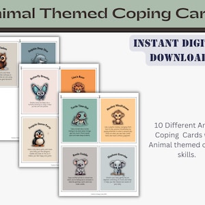 Healthy Coping Skills Coping Skills for Kids School Counseling Animal ...
