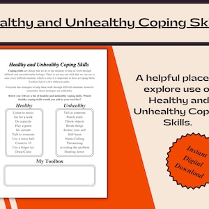 Healthy Coping Skills Worksheet Coping Skills Worksheet Healthy Vs ...